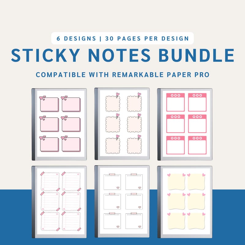 Sticky Note Template - Etsy
