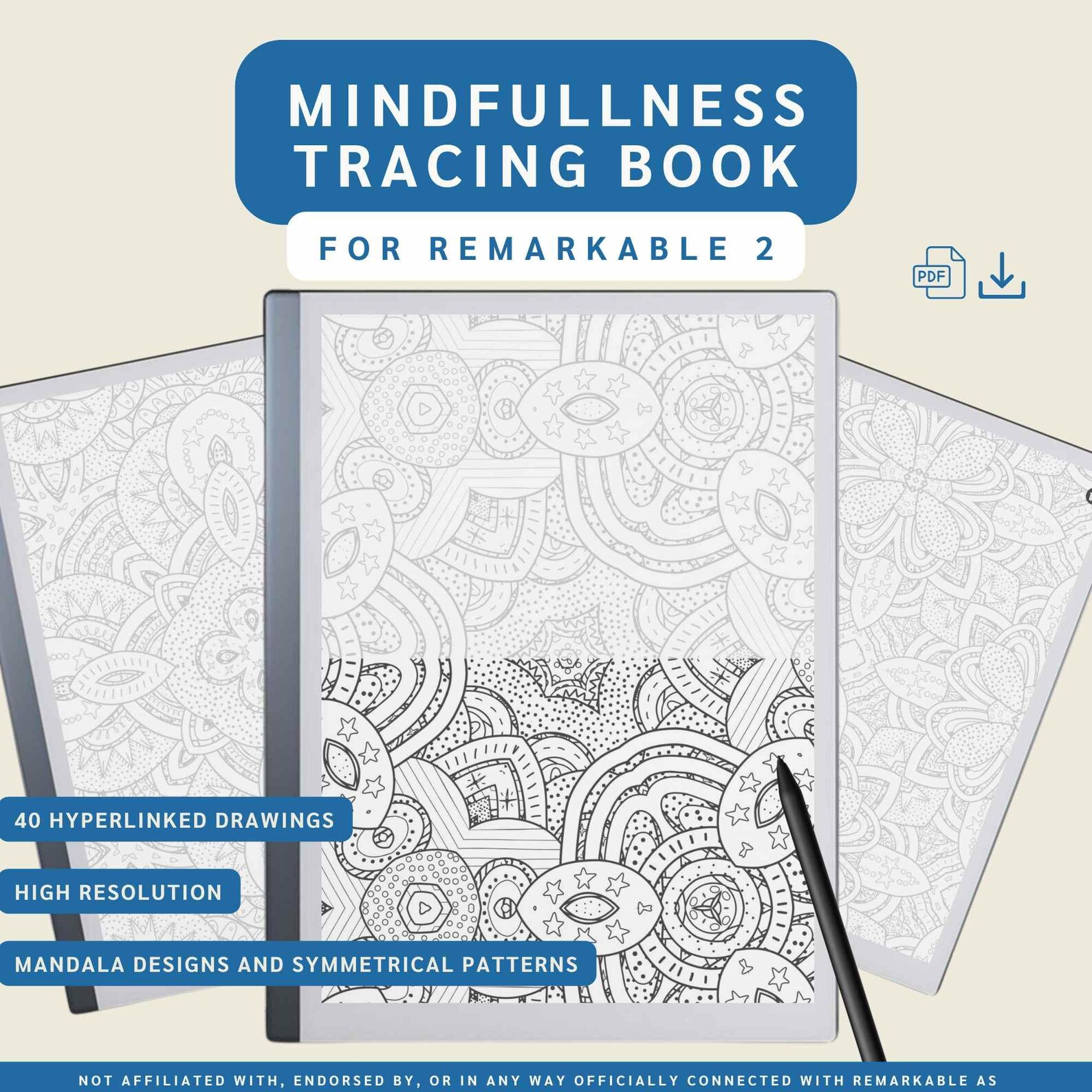 Tracing Book for Epaper Tablets Such as Remarkable 2 | Remarkable ...