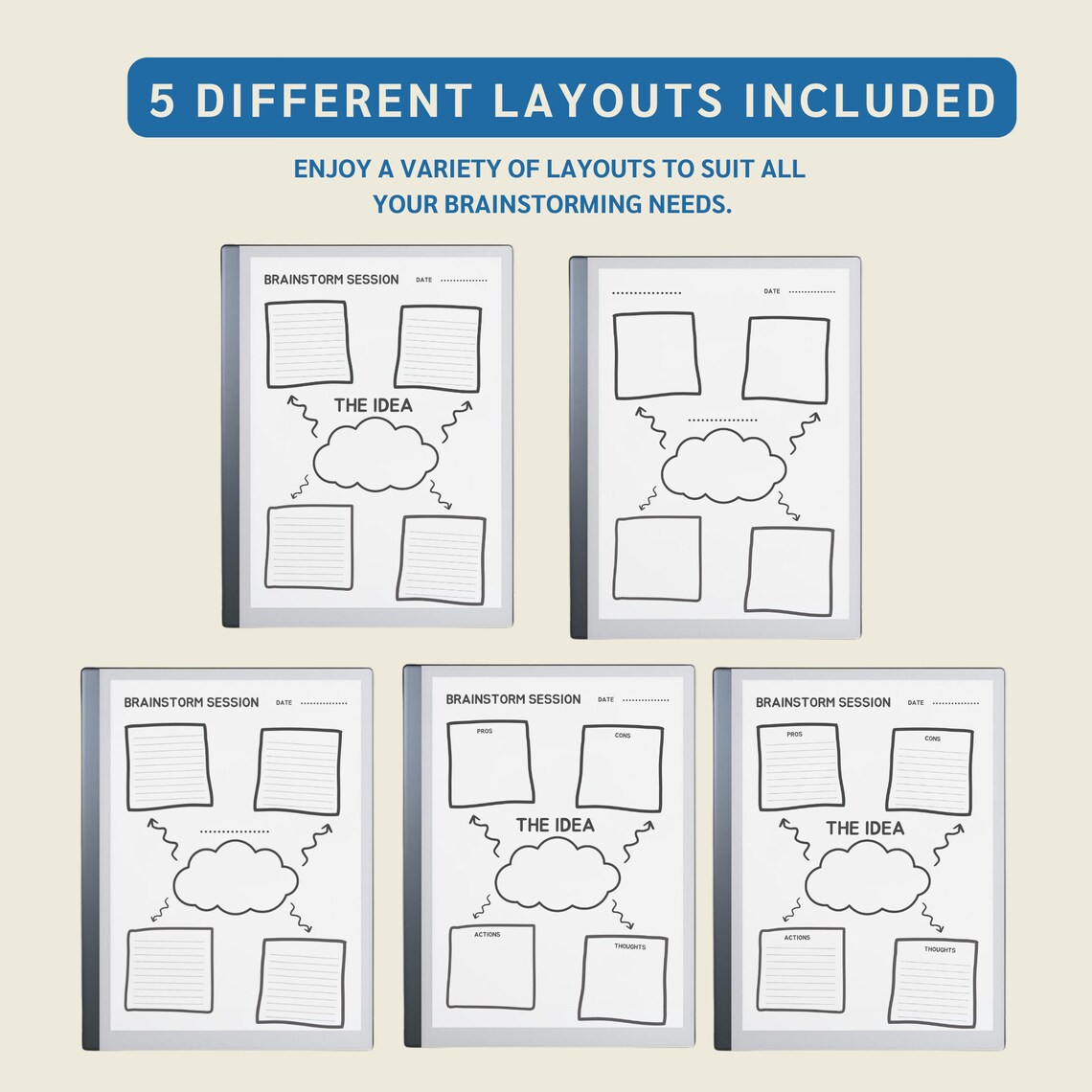 Epaper Tablet Template for Brainstorming / Mindmapping | Digital ...