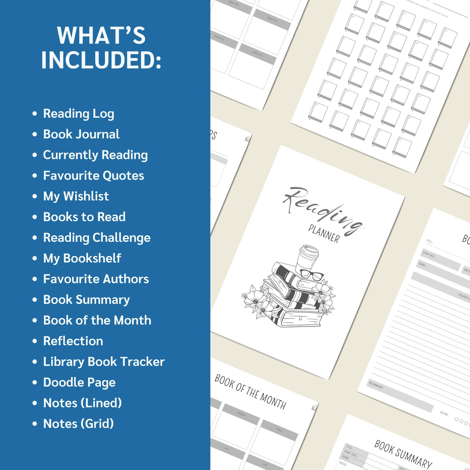 Hyperlinked Reading Journal Template for Epaper Tablets Such as ...