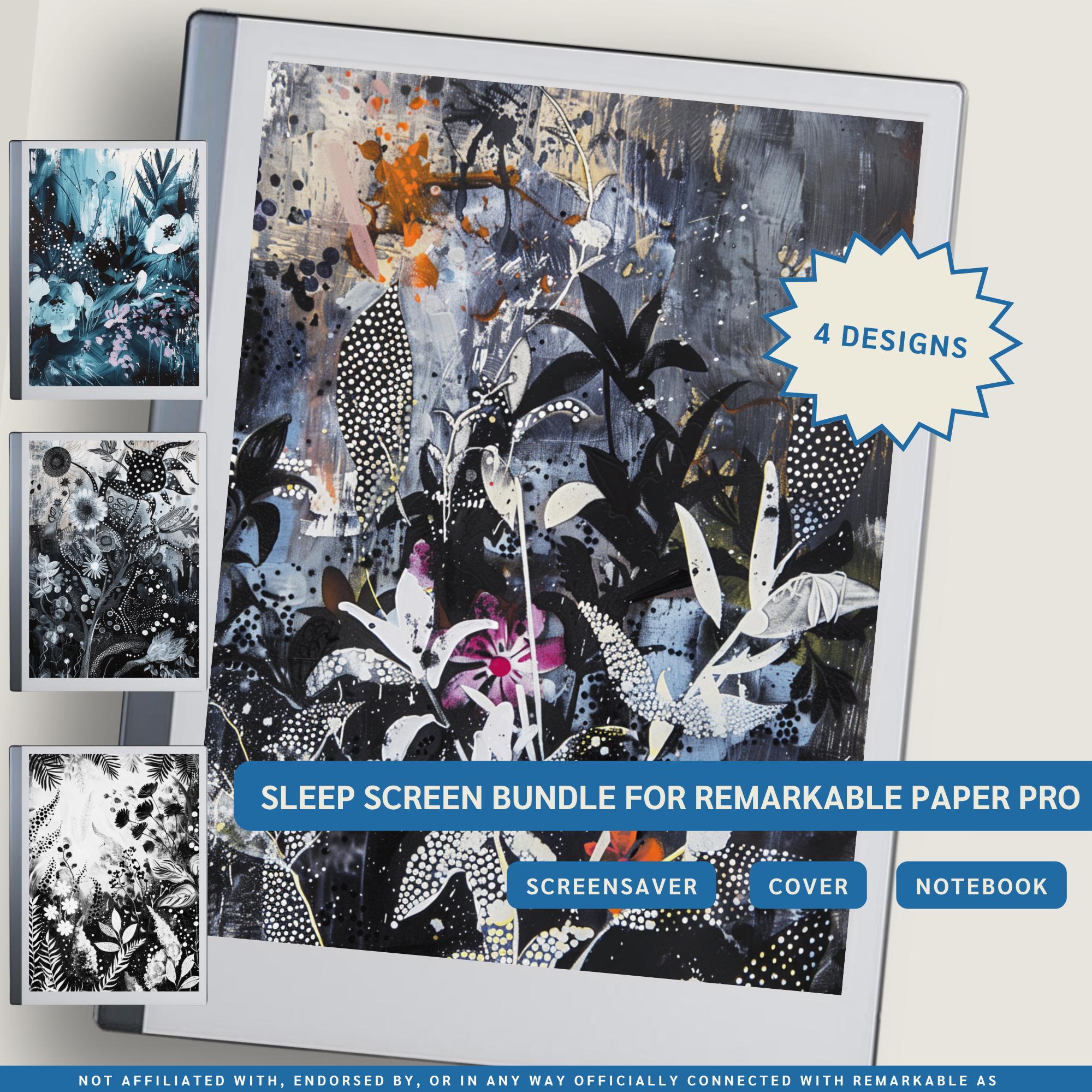 Colored Sleep Screen Template Bundle Compatible With Remarkable Paper ...