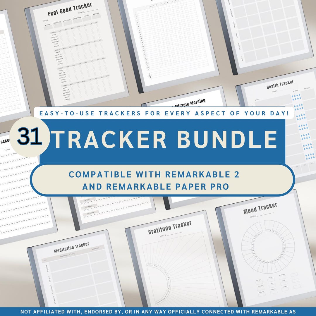 Remarkable 30-in-1 Digital Tracker Bundle (PDF Download) - Etsy