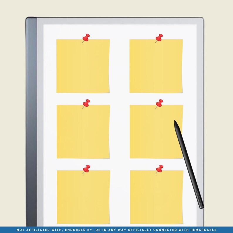 Remarkable Paper Pro Sticky Notes Templates (PDF Download) - Etsy