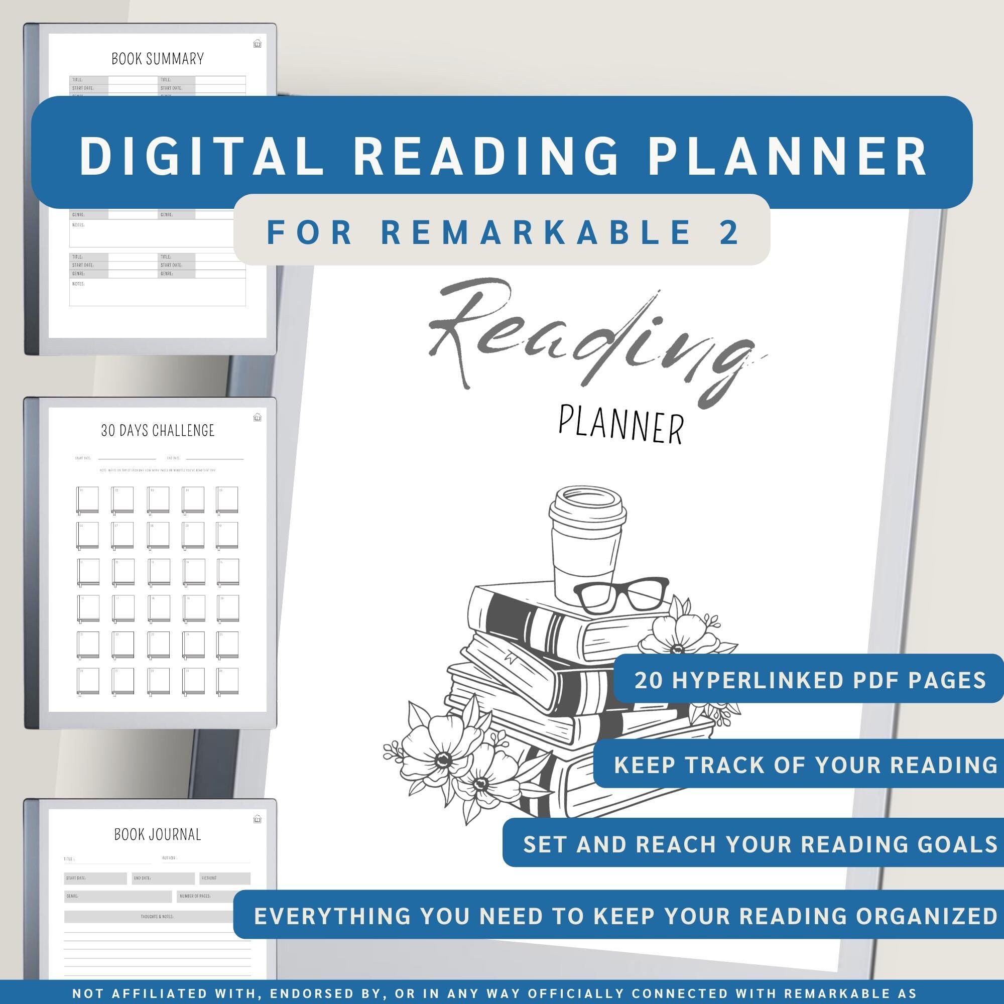 Hyperlinked Reading Journal Template for Epaper Tablets Such as ...
