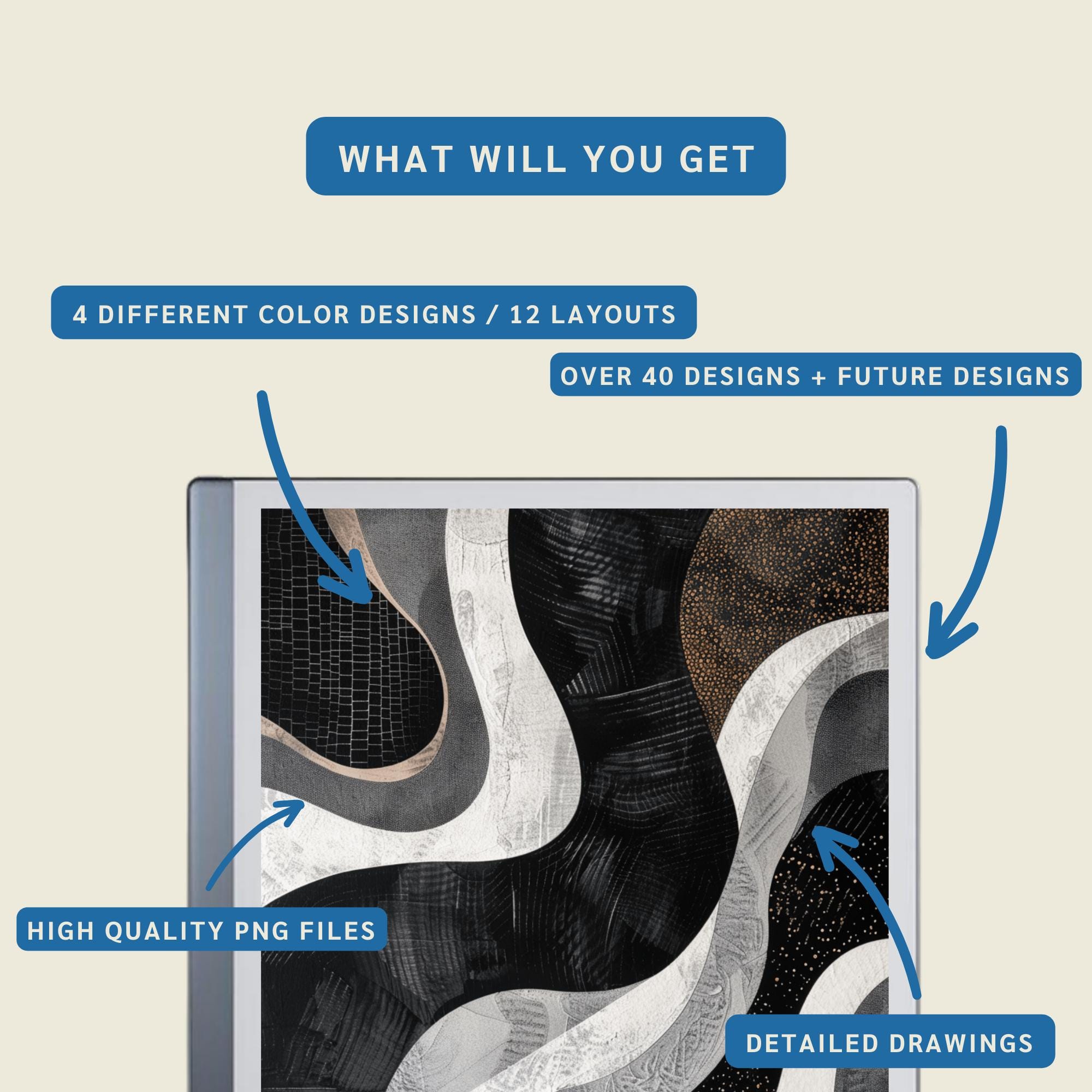 Sleep Screen Template Bundle for Remarkable 2 | Remarkable Custom Lock ...