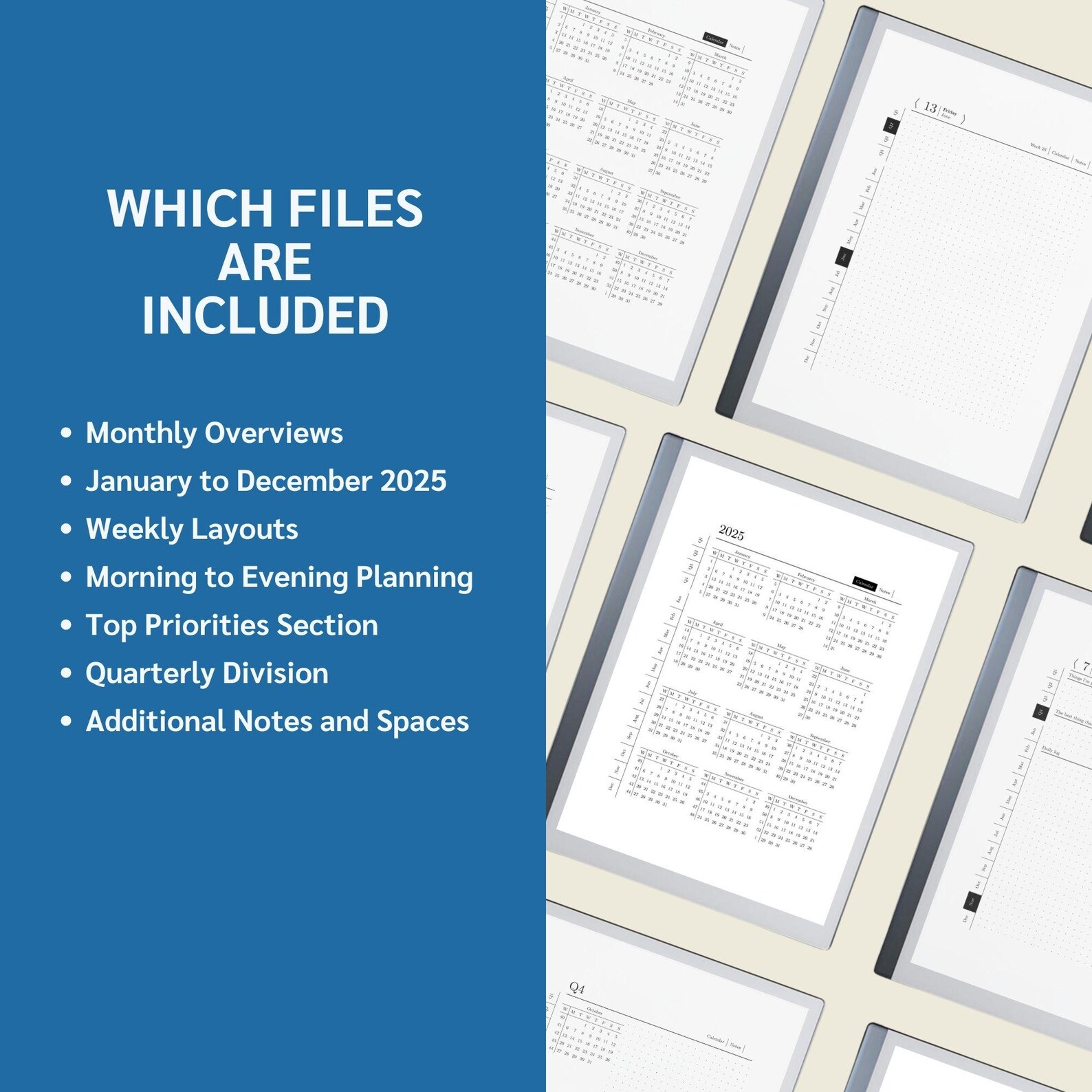 Digital Planner Bundle 2025 Compatable With Remarkable , Remarkable ...