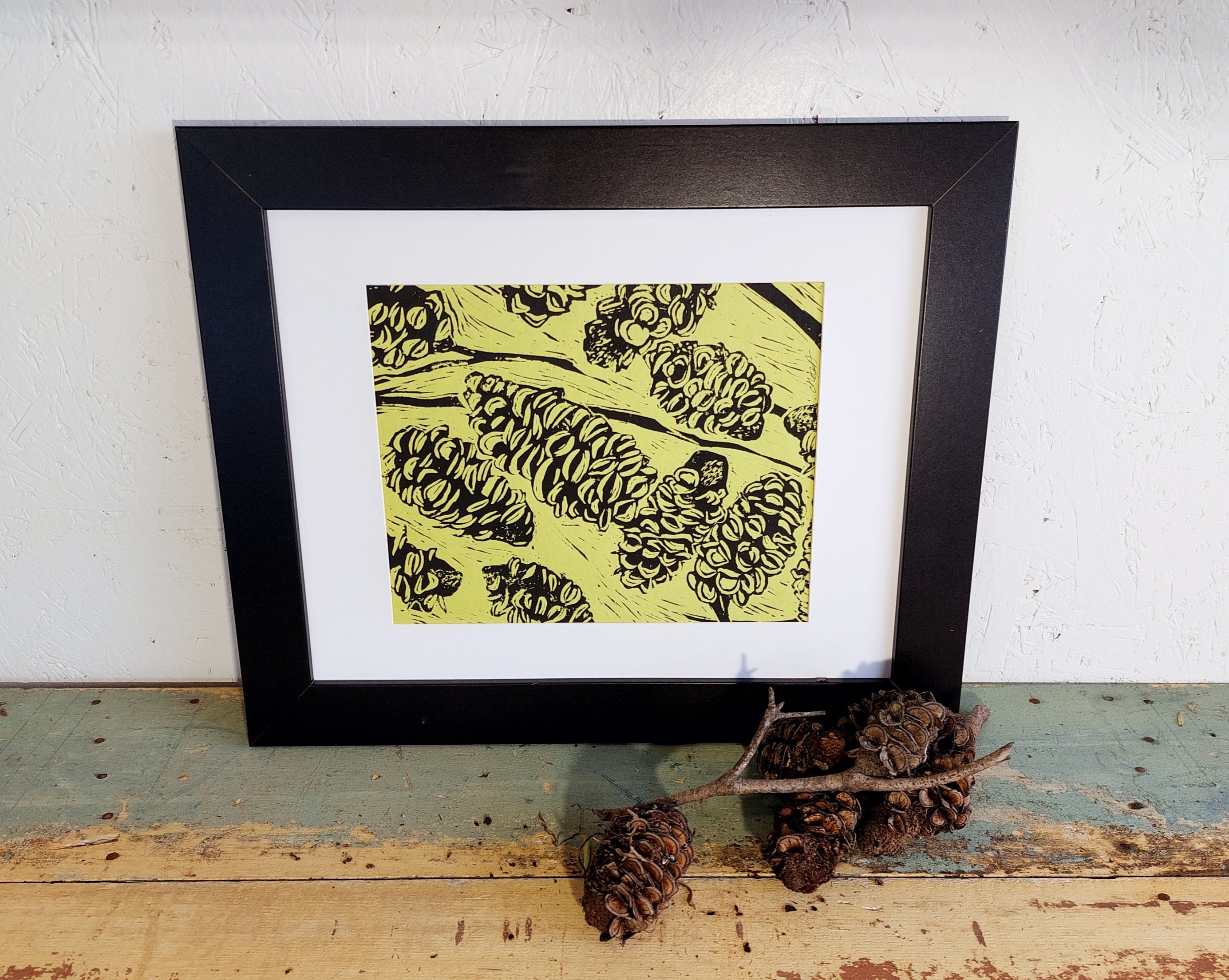 Lino Cut. Banksia. Original and Hand Cut Print. Australian and ...