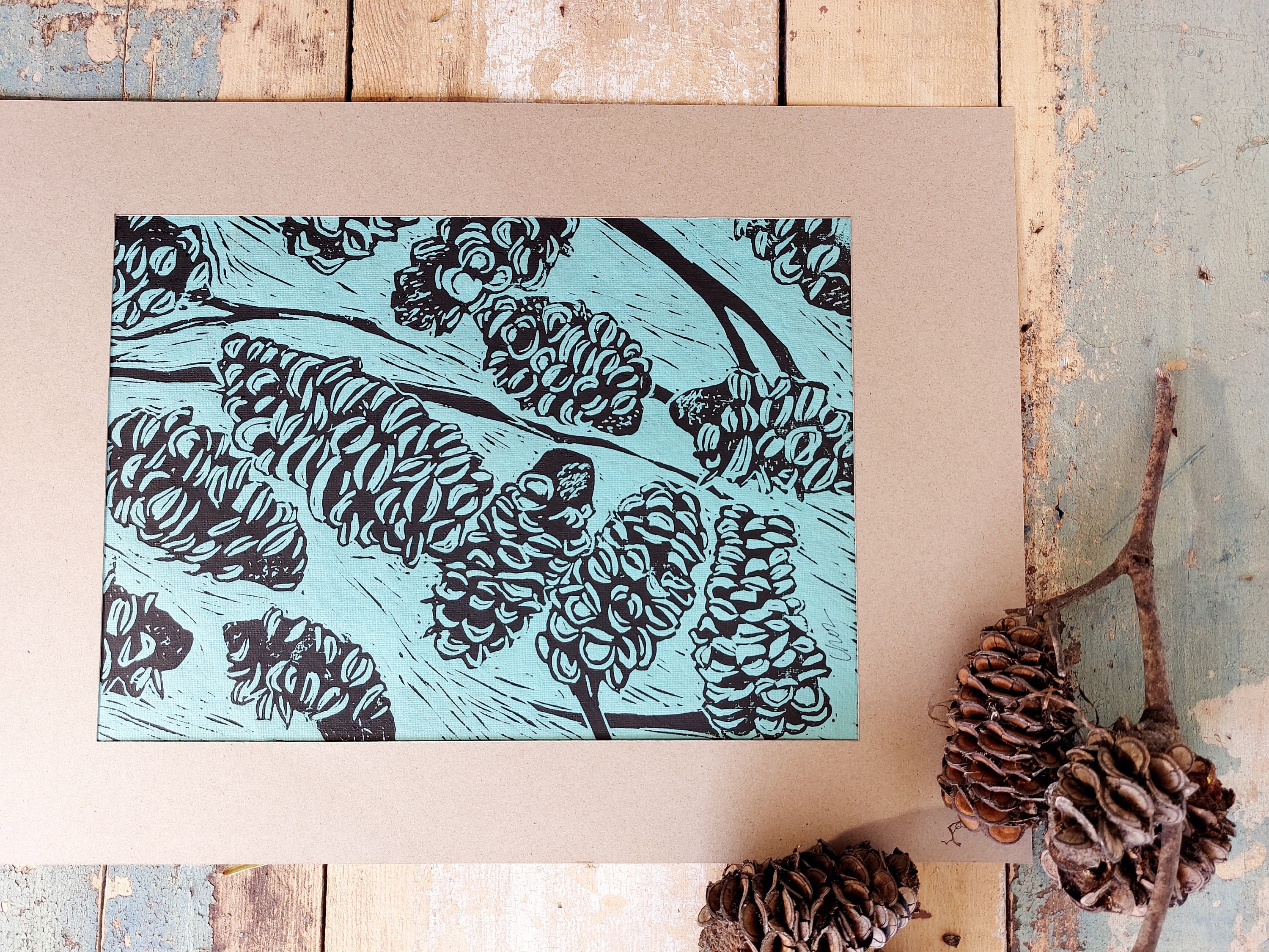 Lino Cut. Banksia. Original and Hand Cut Print. Australian and ...