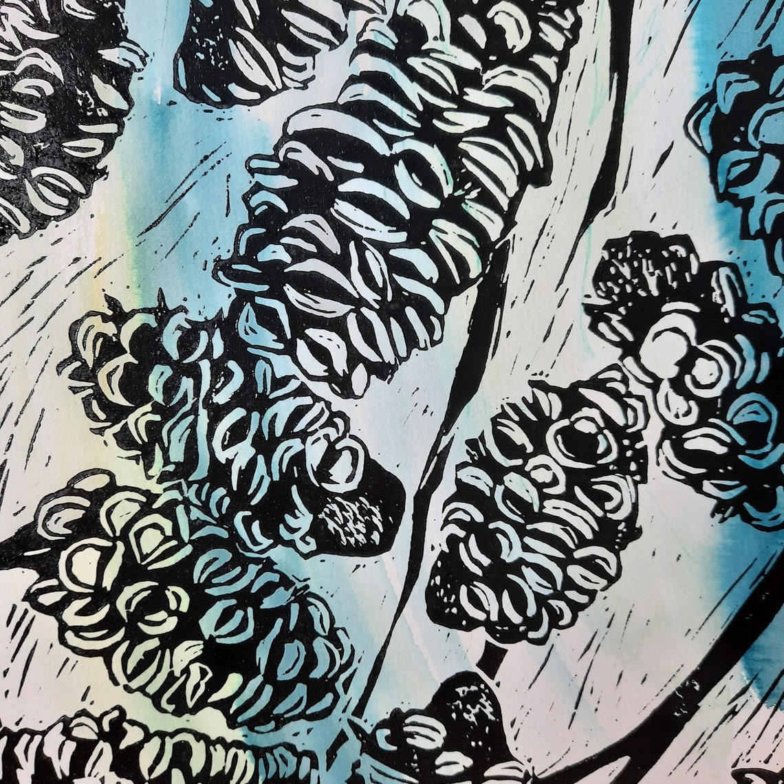 Lino Cut. Banksia. Original and Hand Cut Print. Australian and ...