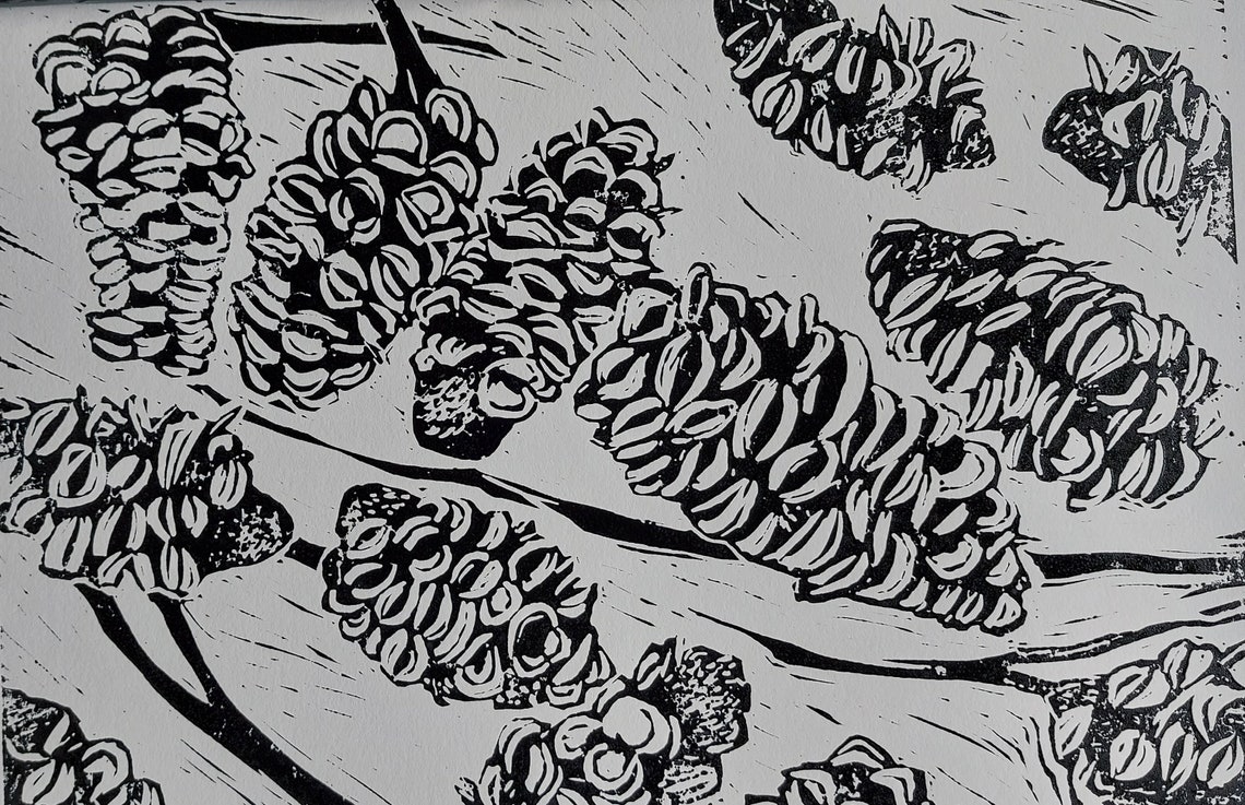 Lino Cut. Banksia. Original and Hand Cut Print. Australian and ...