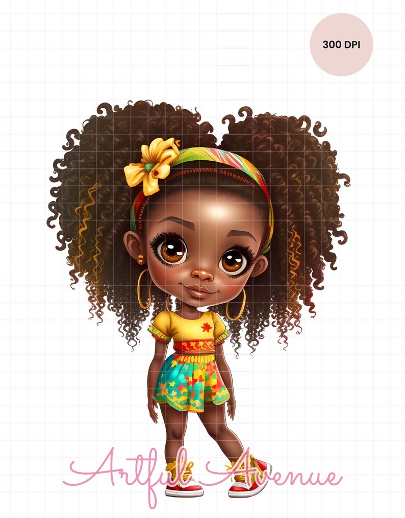 Little Black Girl PNG, Black Girl Clipart Bundle, Little Black Princess PNG, Black Girl Clipart ...
