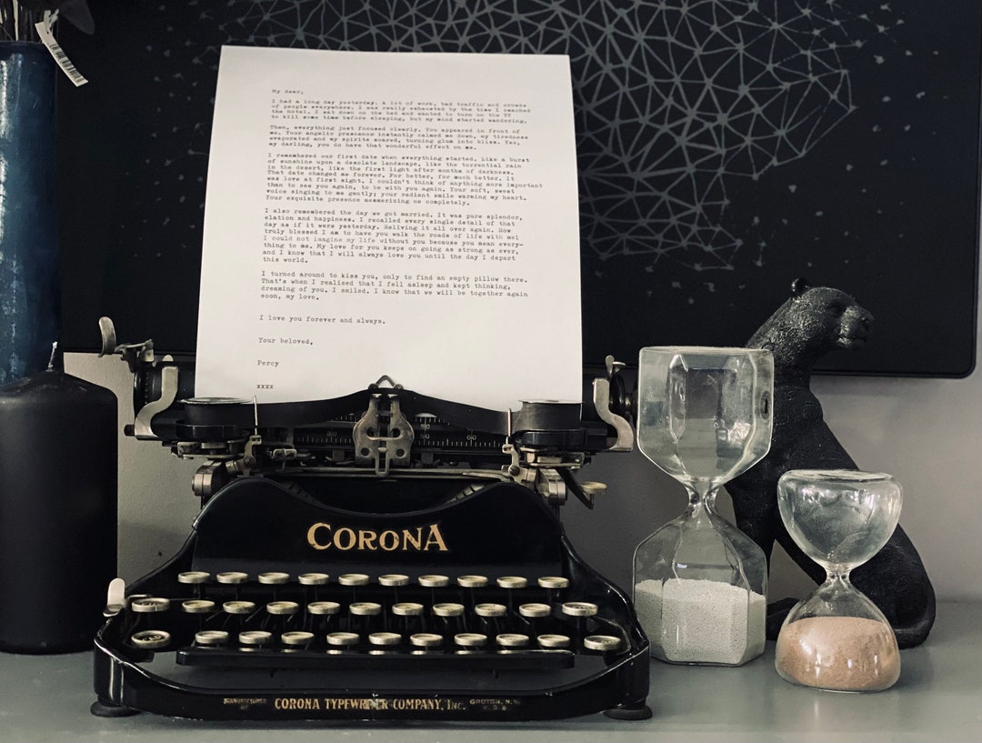 Personalised Typewritter Love Letter Perfect Wedding Gift Valentines ...