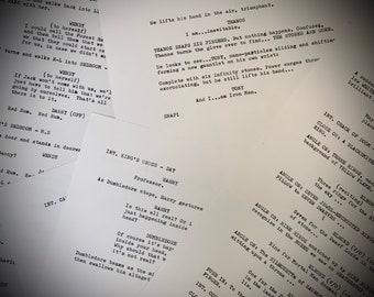 Goonies Handwritten Movie Script Poster With Silhouettes of - Etsy