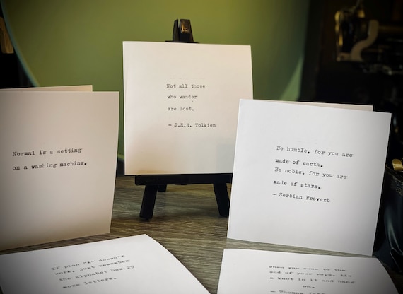 4x4 Motivational Greeting Cards Custom Quote Greeting Cards - Etsy