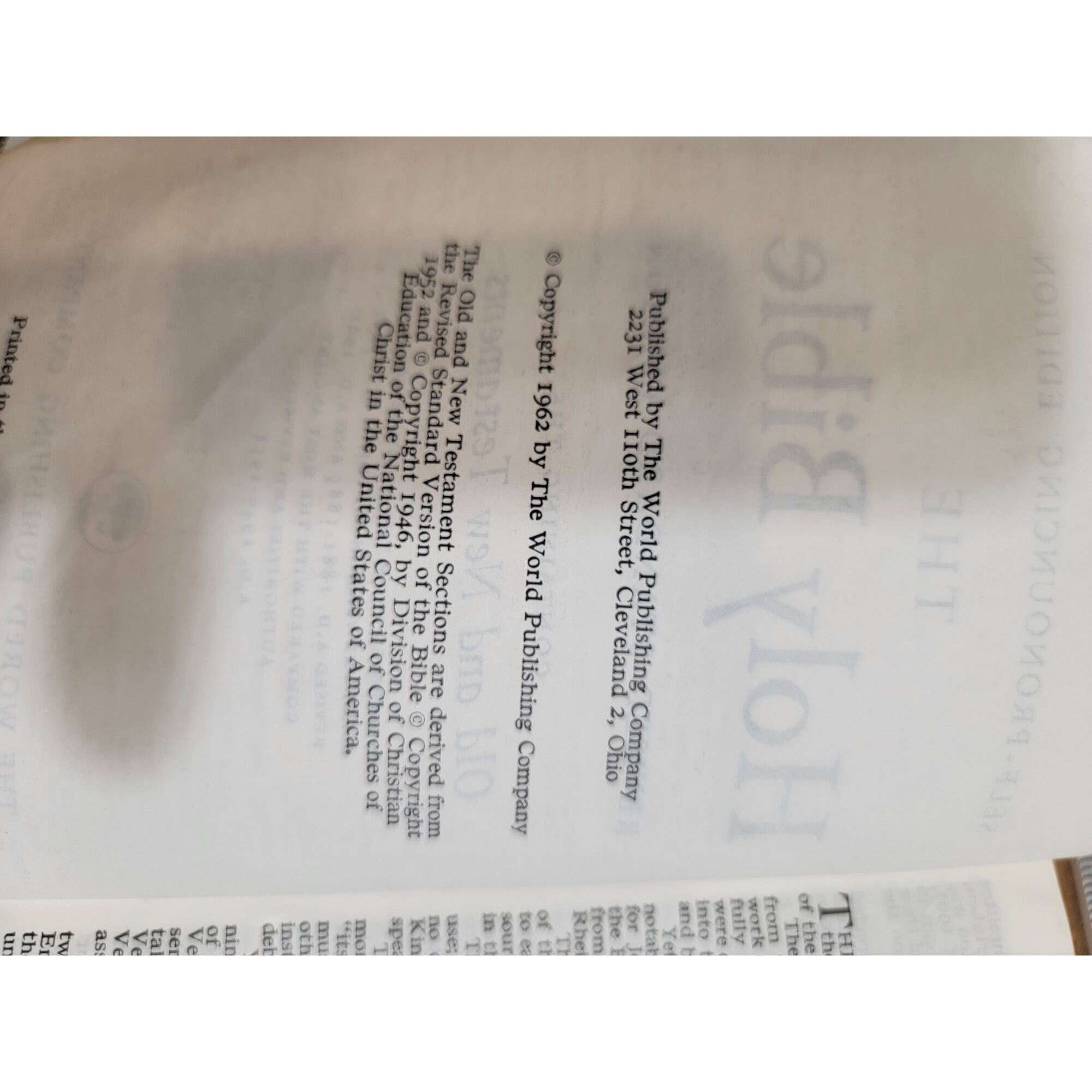 Vintage Holy Bible, Red Letter Edition, Revised Standard Version ...