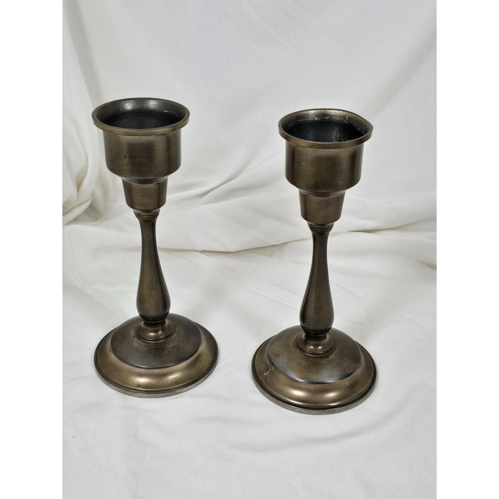 Vintage Pair of Silver Candle Sticks - Etsy