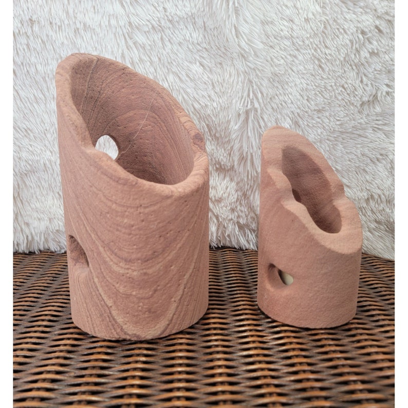 Set of 2, Heavy Sandstone Candle Holders - Etsy