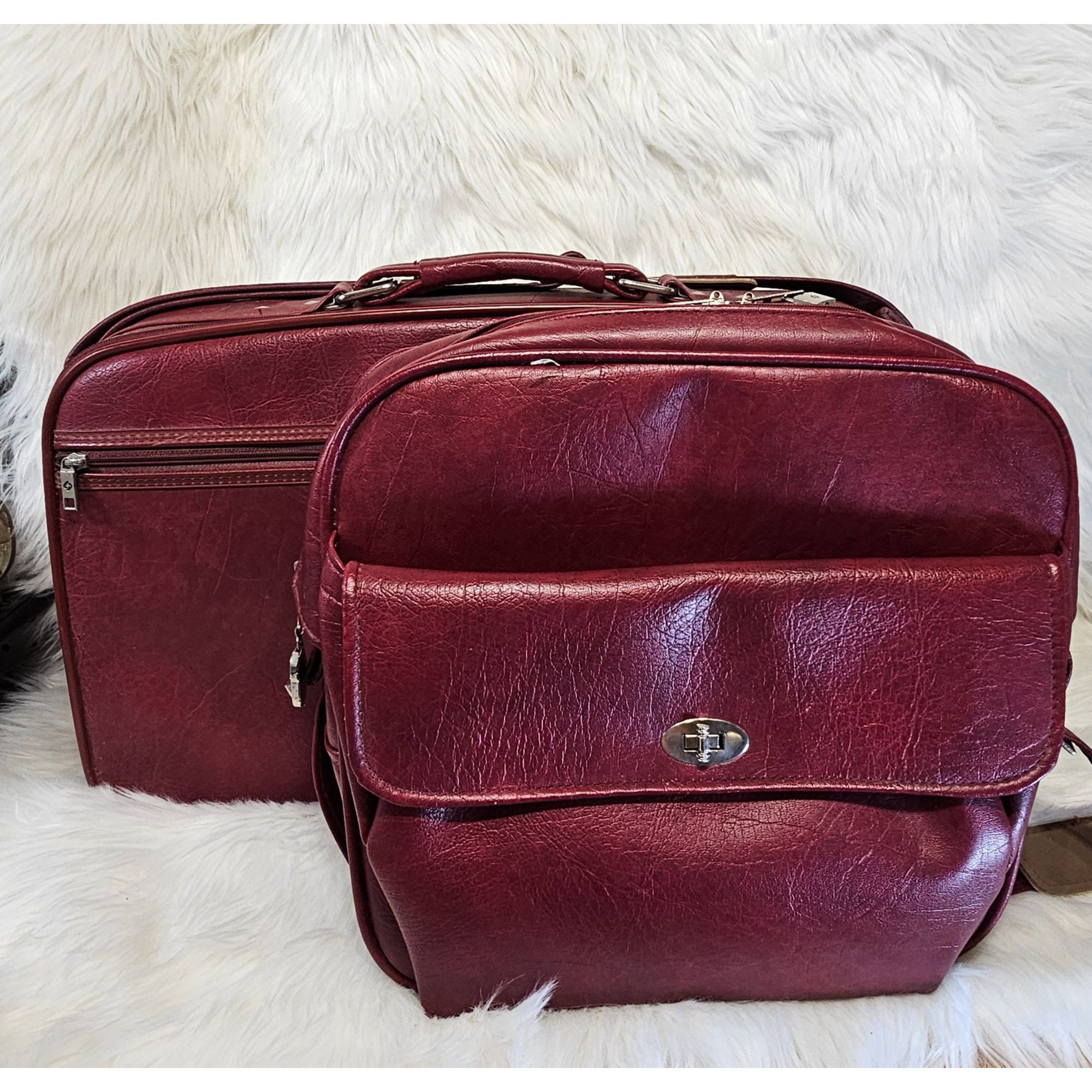 Vintage Samsonite Sentry Red Carry on and Suitcase Set - Etsy