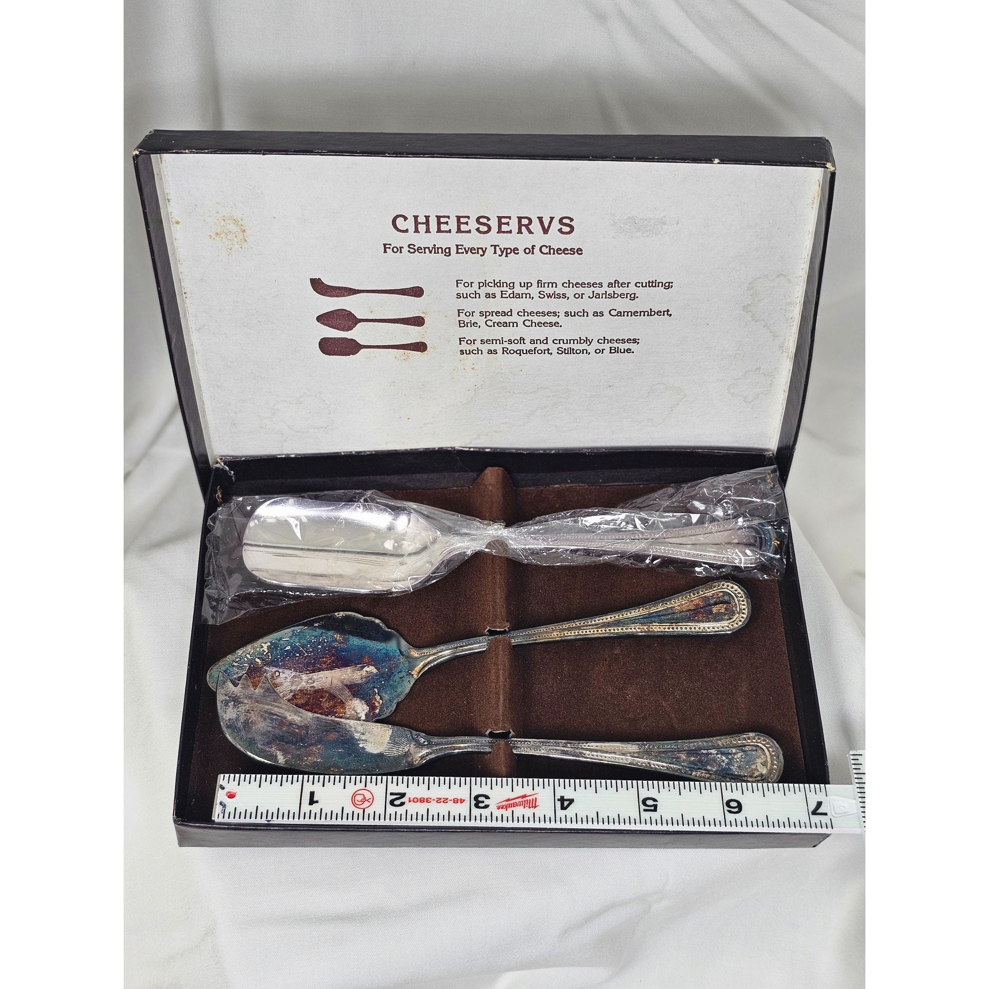 Vintage Godinger Cheeservs Set of 3 Silver Plated Cheese Serving ...