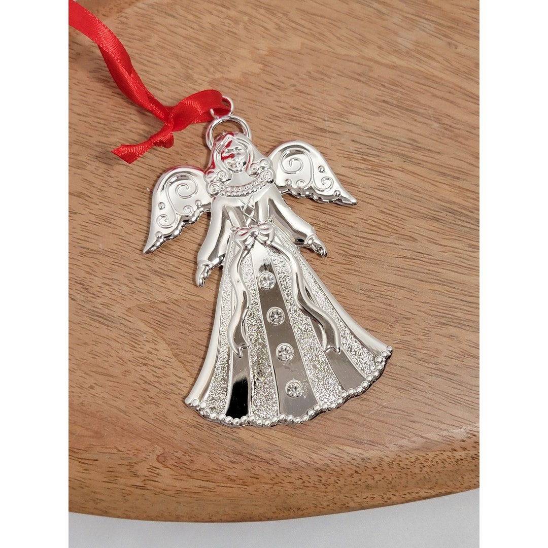 Lenox Silver Gems Clear Angel Christmas Ornament, New Open Box - Etsy