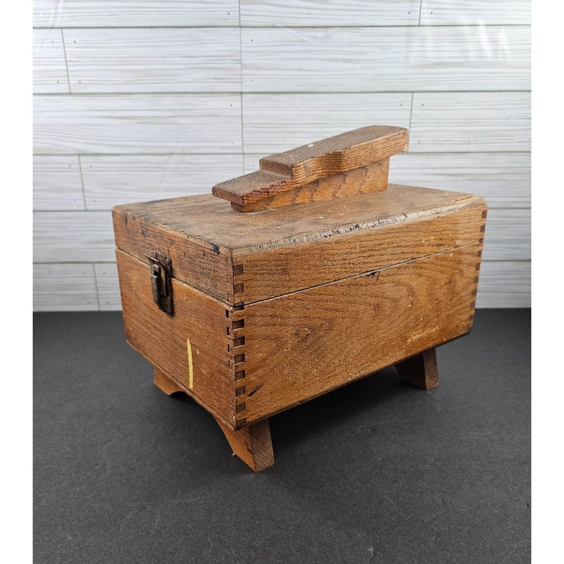Vintage Wooden Shoe Shine Box - Etsy