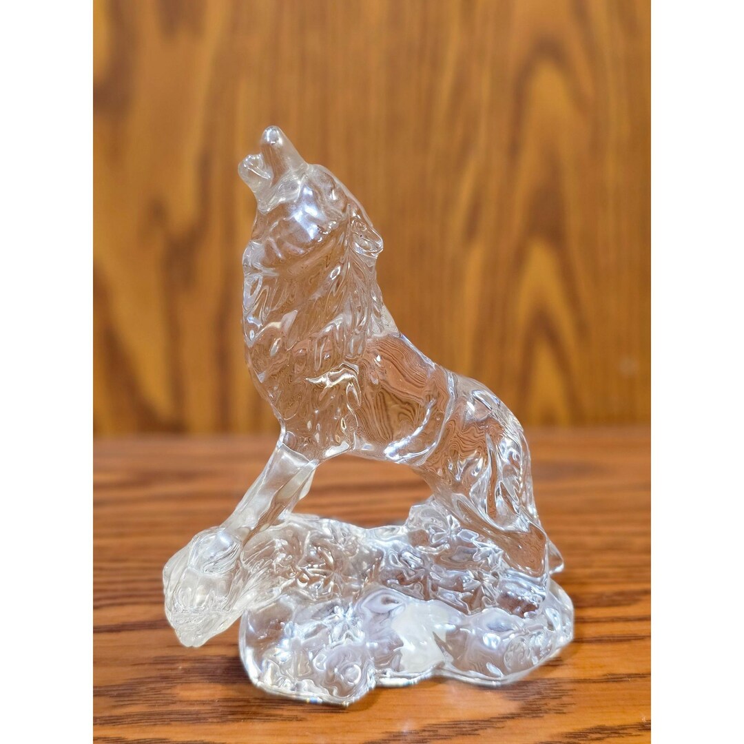 Princess House Wonders of the Wild Howling Wolf Crystal Sculpture - Etsy