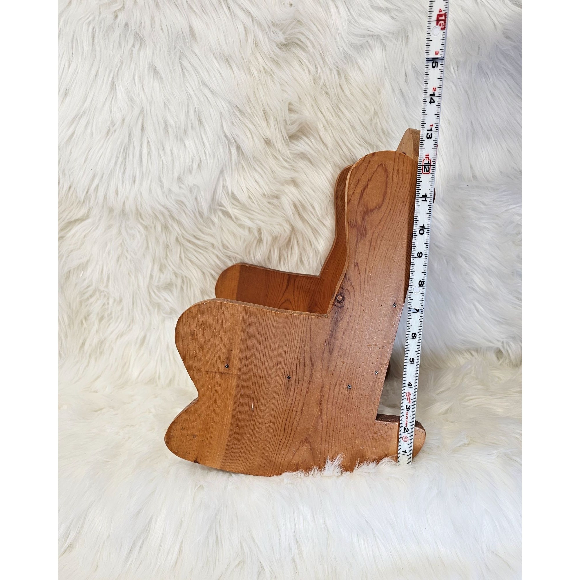 Vintage Wooden Doll Rocking Chair - Etsy