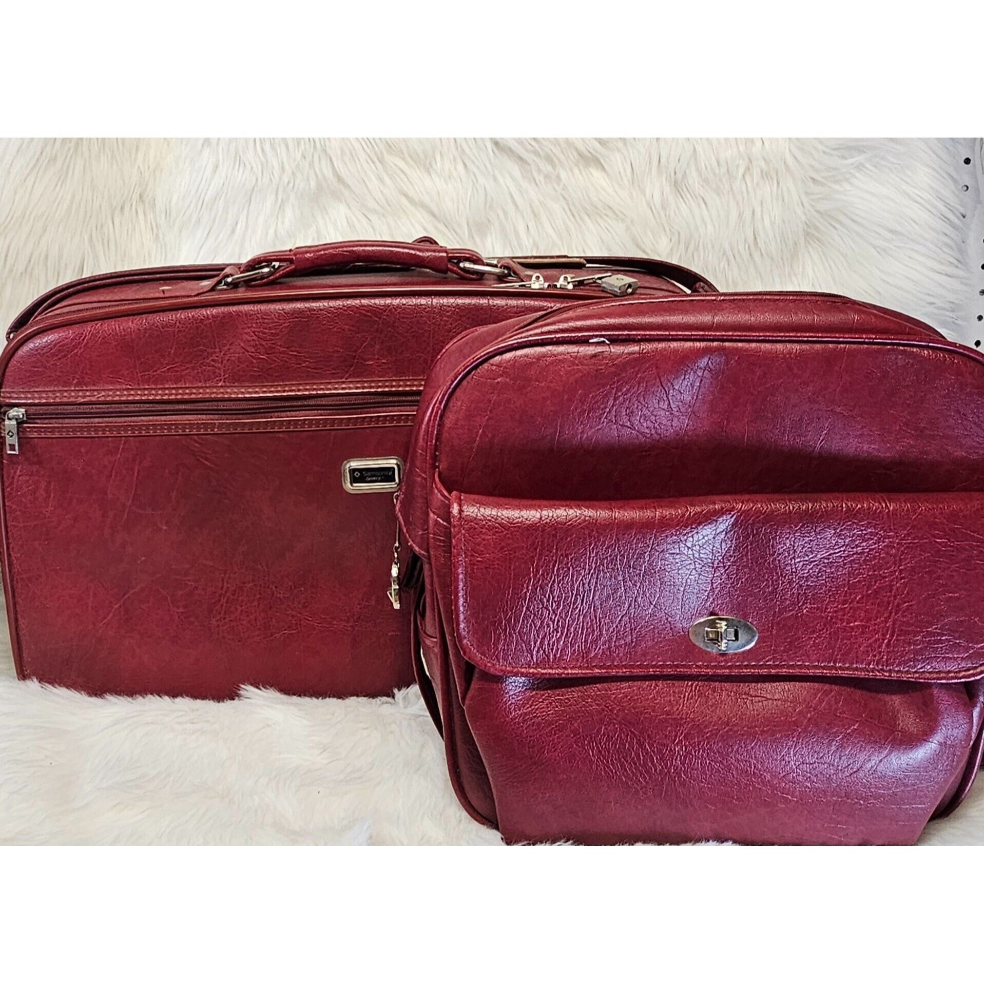 Vintage Samsonite Sentry Red Carry on and Suitcase Set - Etsy