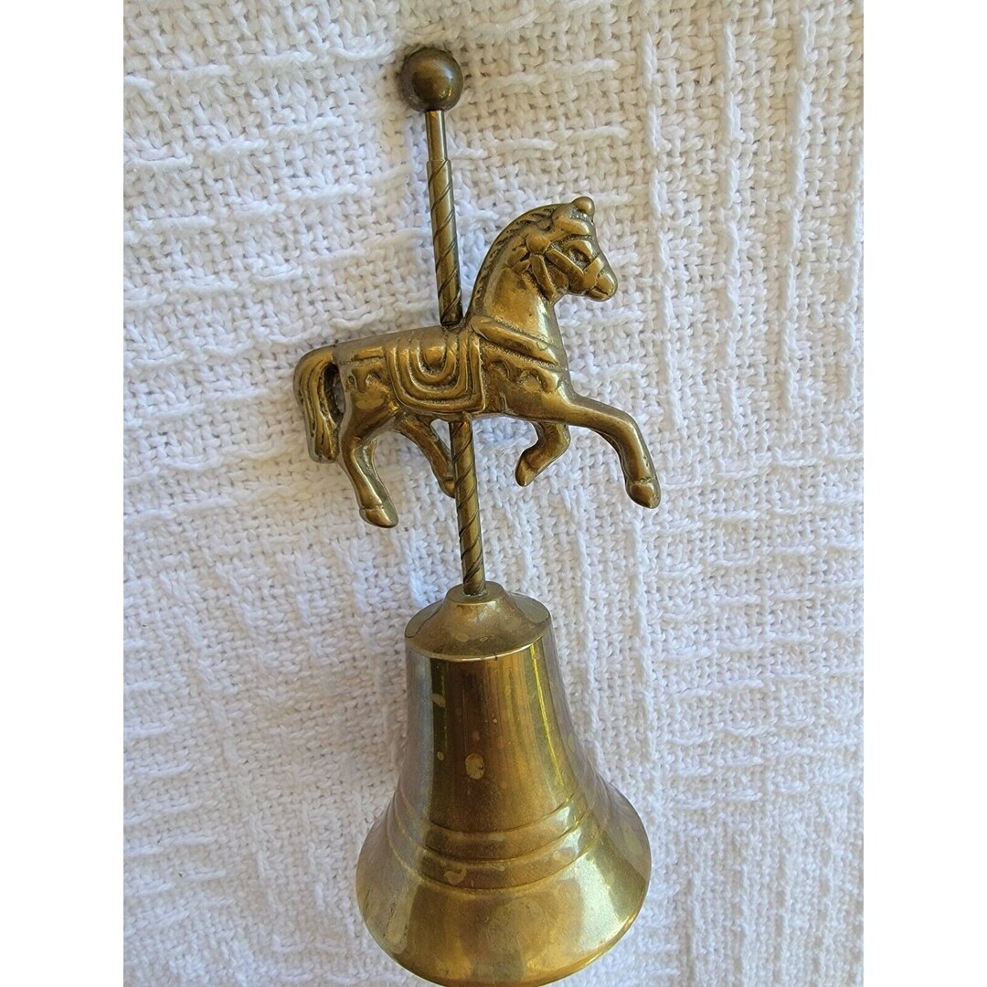 Vintage Brass Carousel Horse Bell 5 1/2” Tall Collectible Bell - Etsy