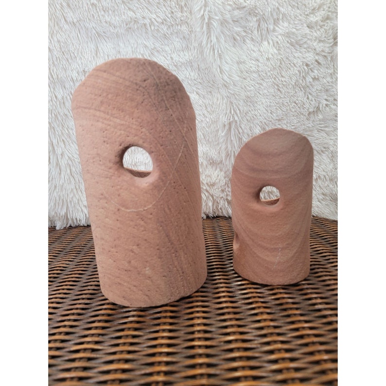 Set of 2, Heavy Sandstone Candle Holders - Etsy