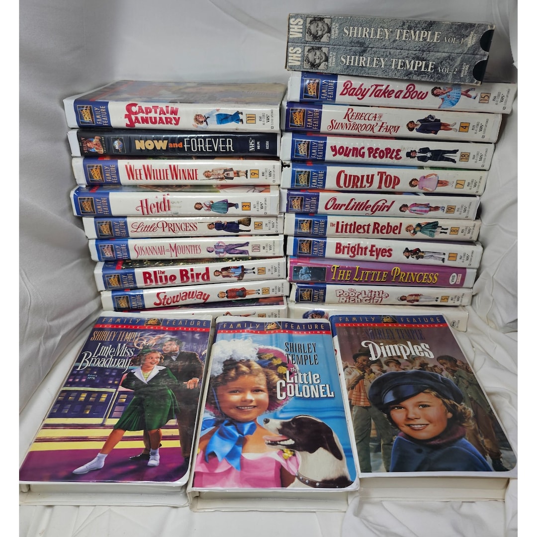 Shirley Temple (dimples) 24 Lot VHS Collection - Etsy