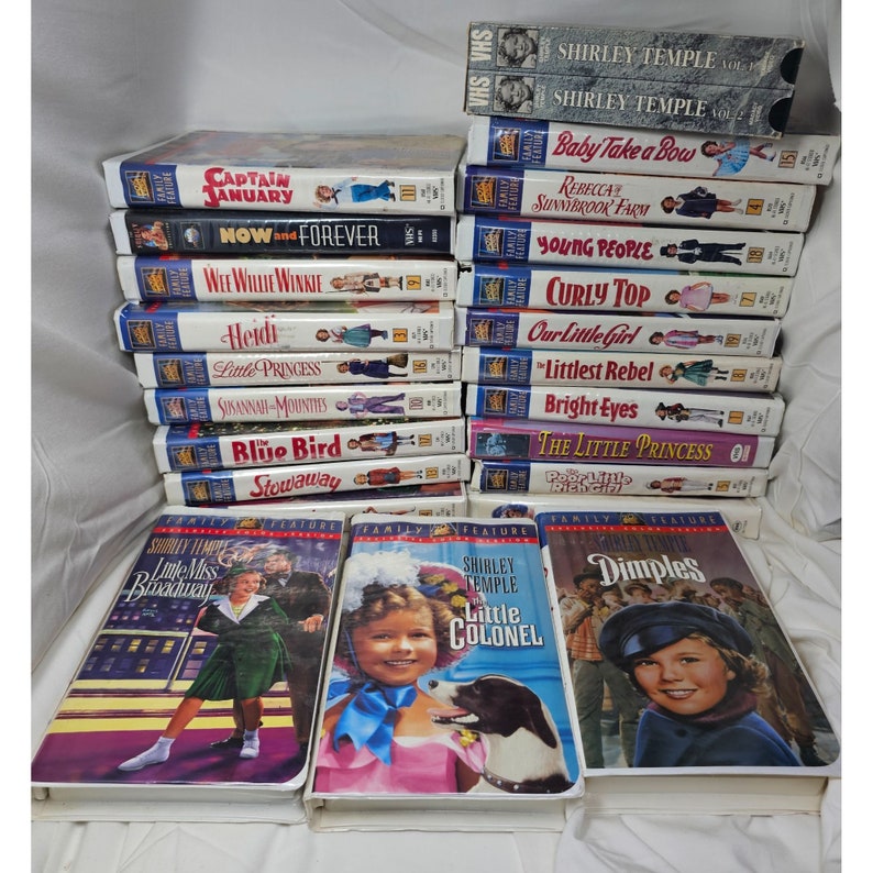 Shirley Temple (dimples) 24 Lot VHS Collection - Etsy