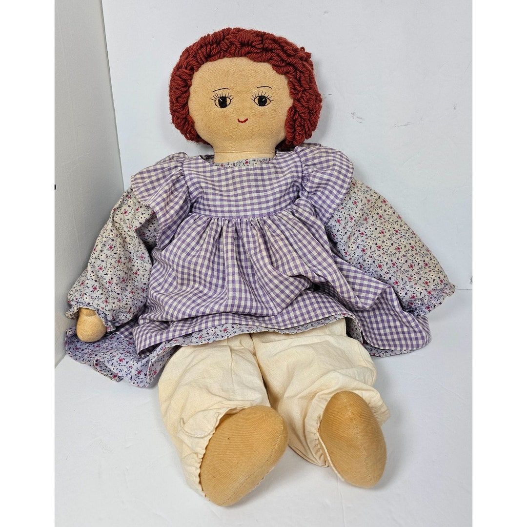 Vintage 1960's Handmade Rag Doll - Etsy