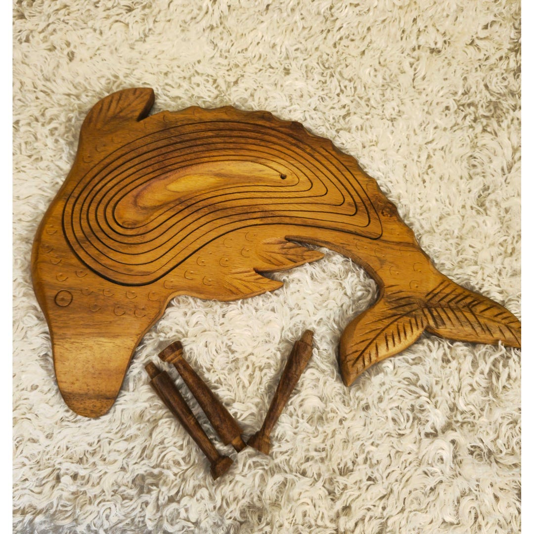 Wooden Collapsible Dolphin Bowl, Set of 2 - Etsy