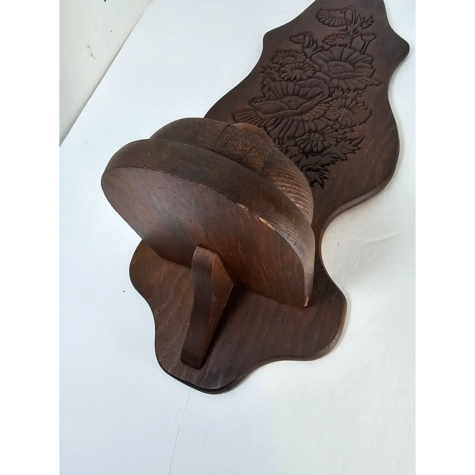 Vintage 1970 Homco Wooden Embossed Wall Candle Sconce - Etsy