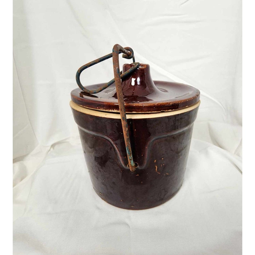 Vintage Stoneware Crock With Latching Lock-seal Lid - Etsy