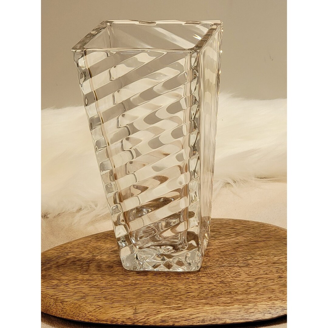 MIKASA Angles Crystal Vase, Rectangular - Etsy