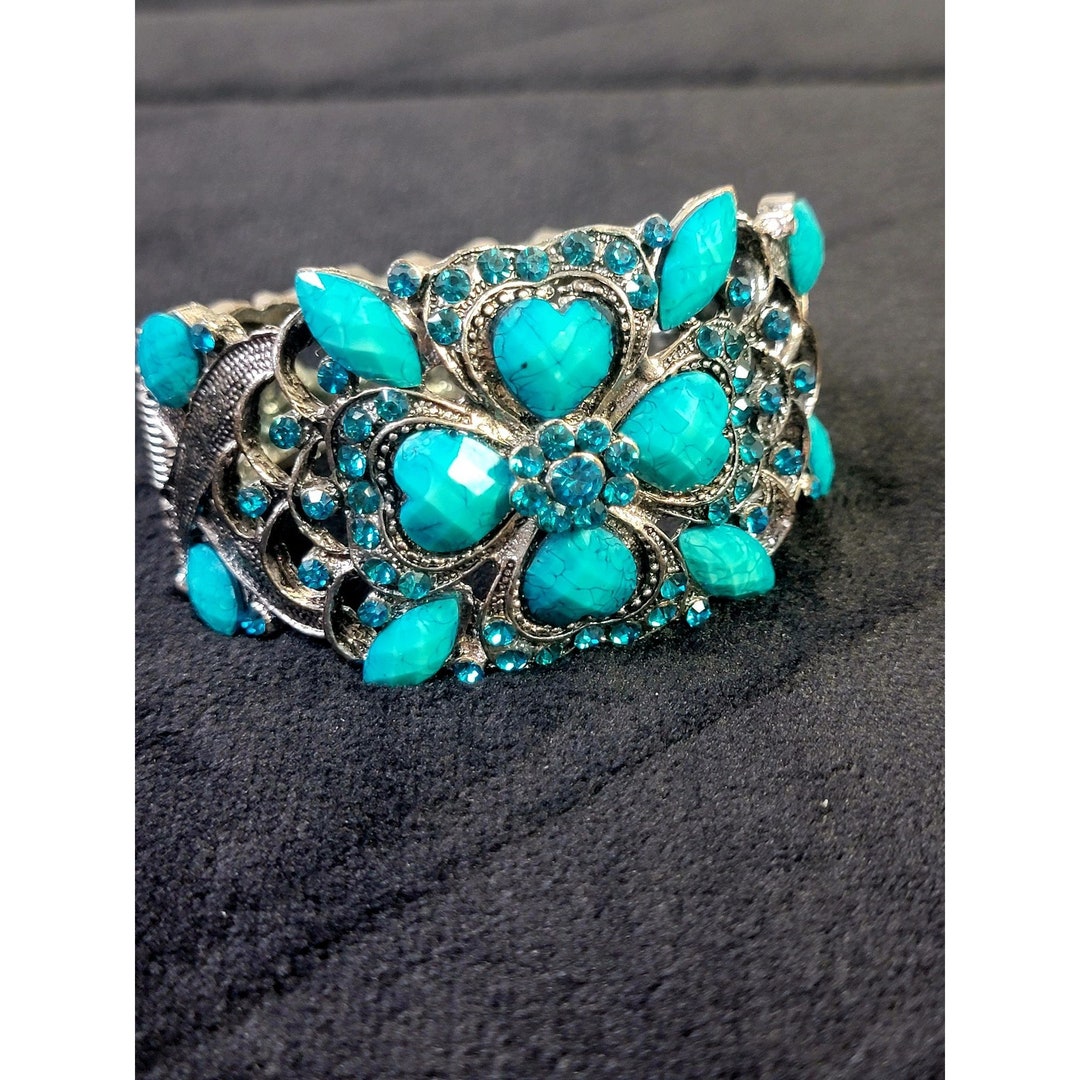 Vintage Turquoise Bangle Bracelet - Etsy