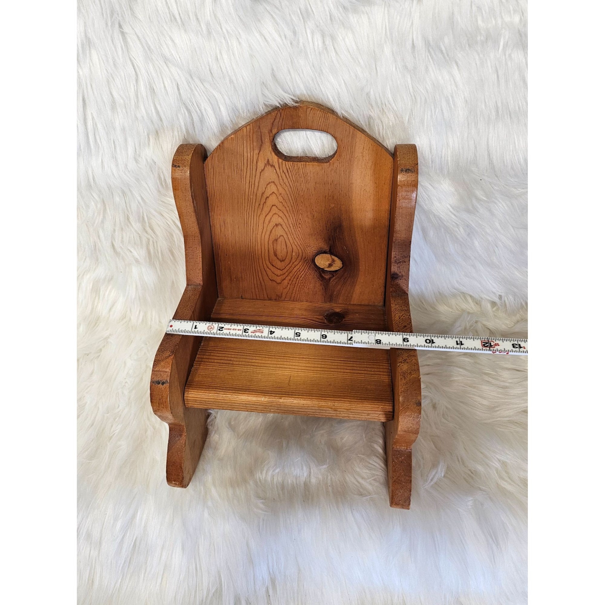Vintage Wooden Doll Rocking Chair - Etsy