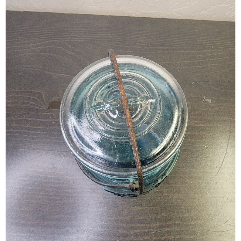 Vintage Ball Ideal Wire Bail Aqua Blue Pint Canning Storage Jar - Etsy