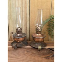 Vintage Mini Glass Boot Oil Lamp - Etsy