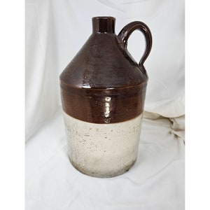 Antique Two-toned Crock Pottery Jug - Etsy