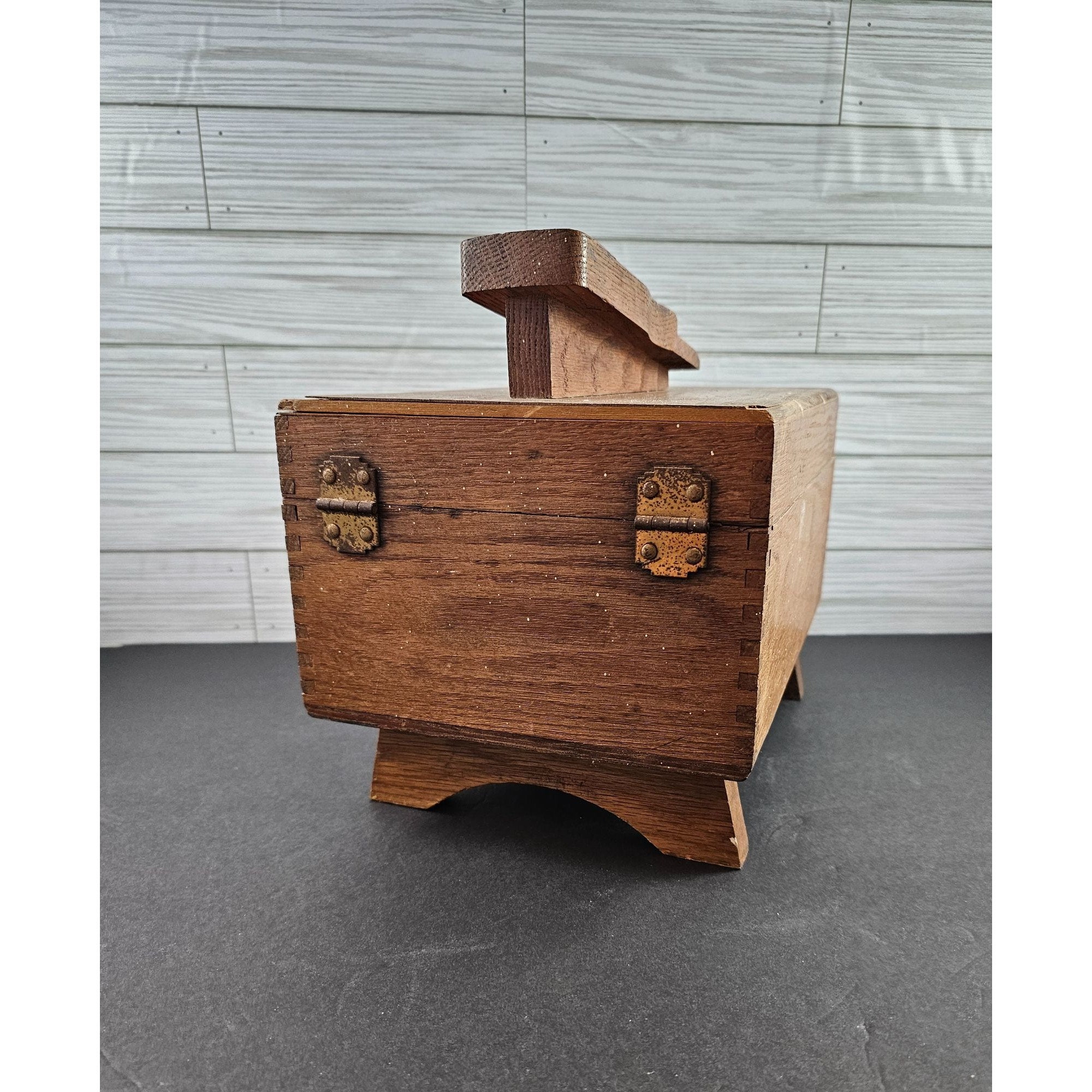Vintage Wooden Shoe Shine Box - Etsy