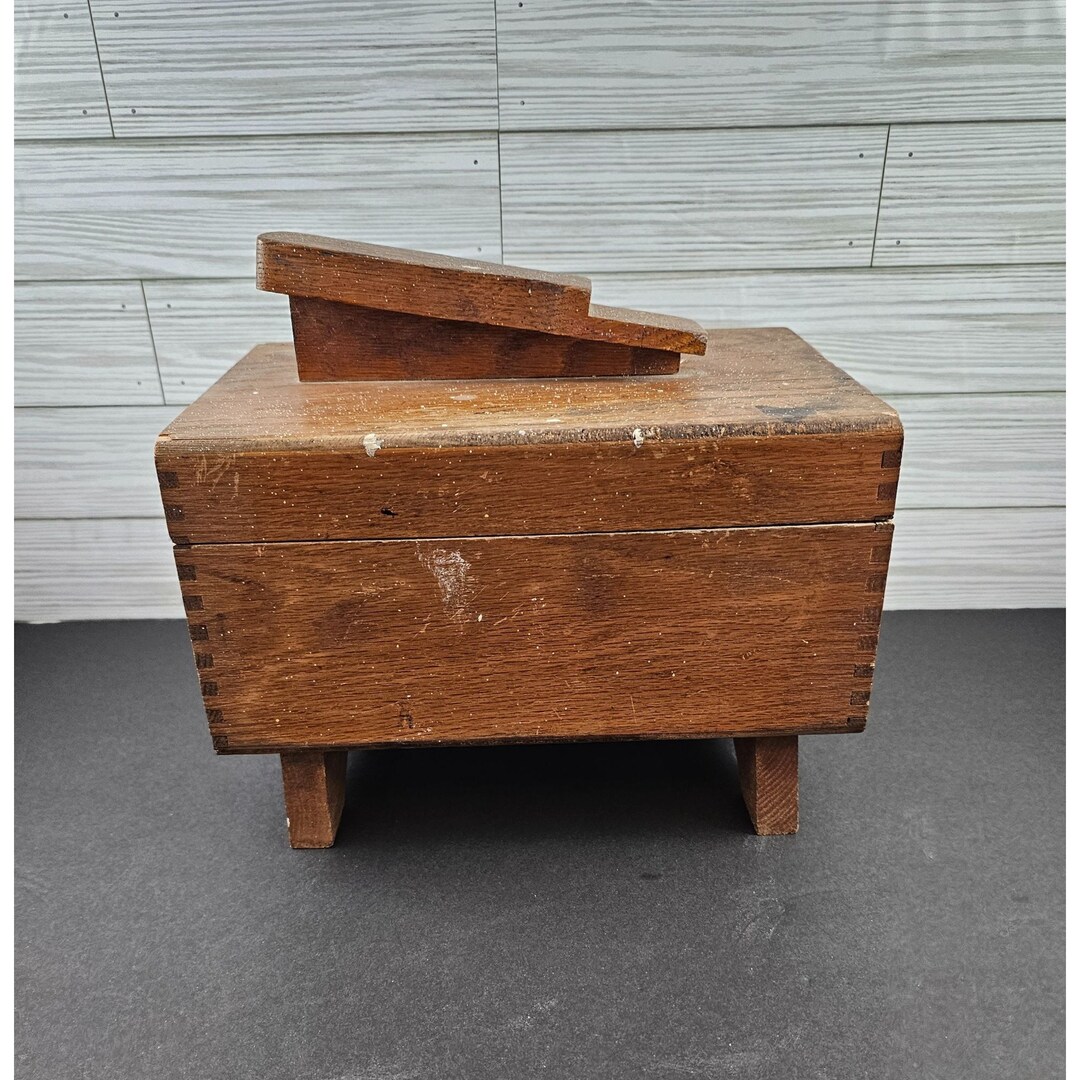 Vintage Wooden Shoe Shine Box - Etsy