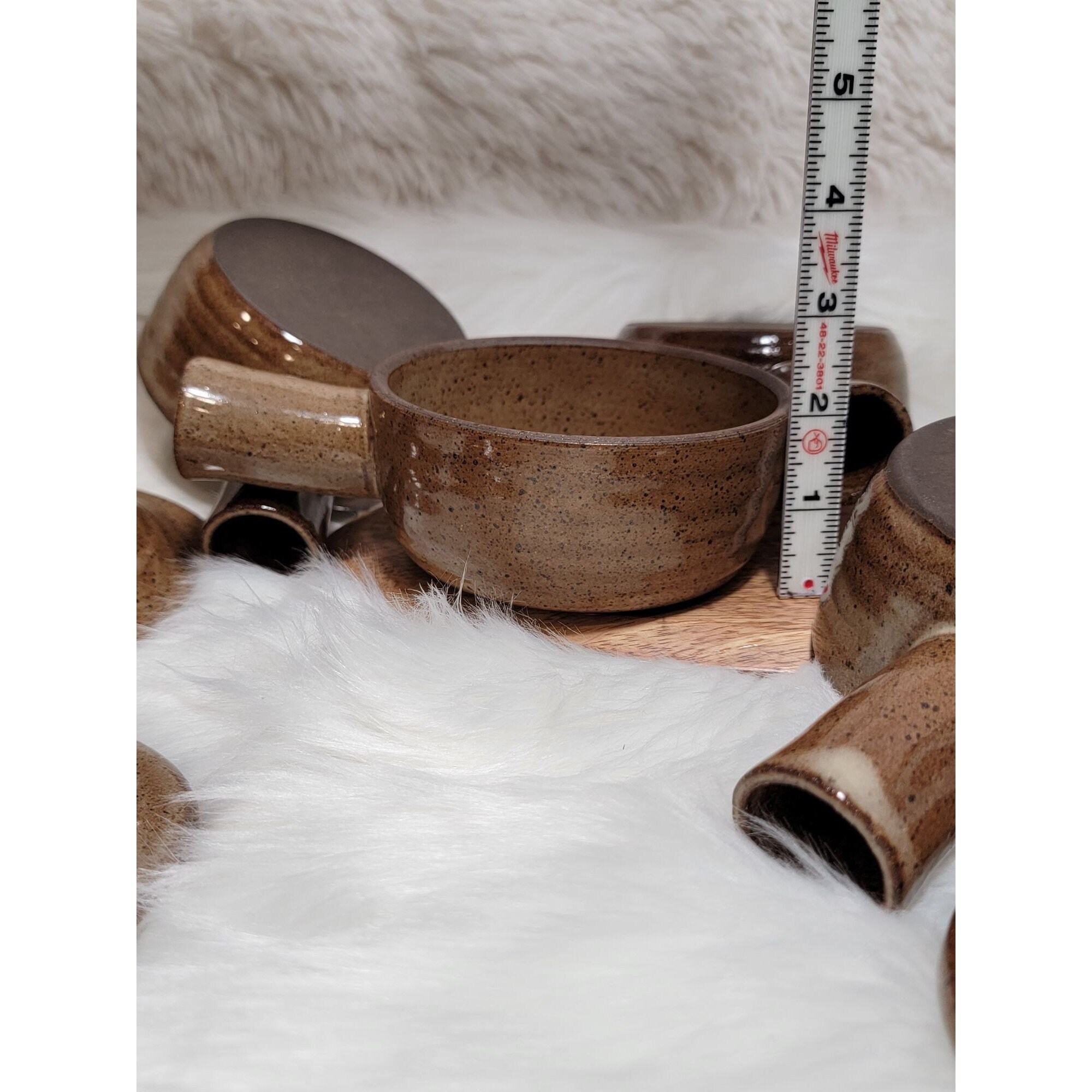 Brown Pottery Pots W/ Lids, Set of 4, Japanese Styled Clay Rice ...