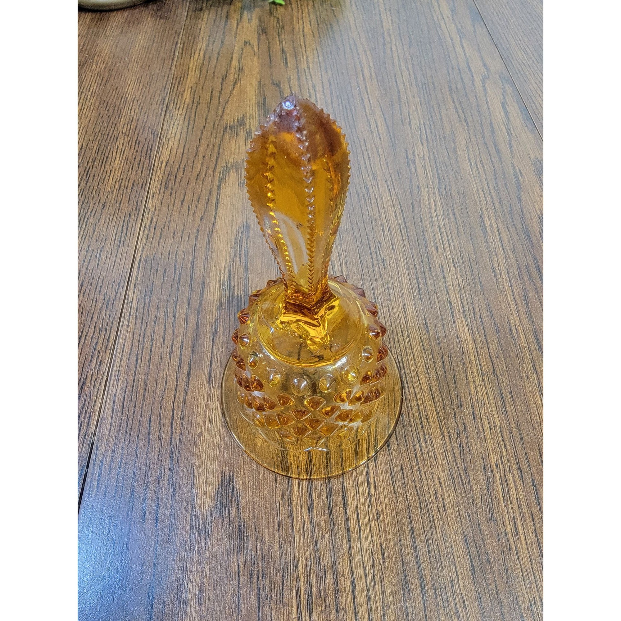 Vintage Fenton Amber Glass Hobnail Bell - Etsy