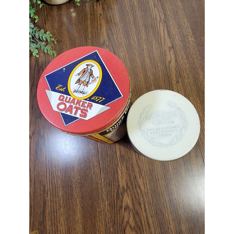Vintage 1982 & 1990 Quaker Oats Tins - Etsy