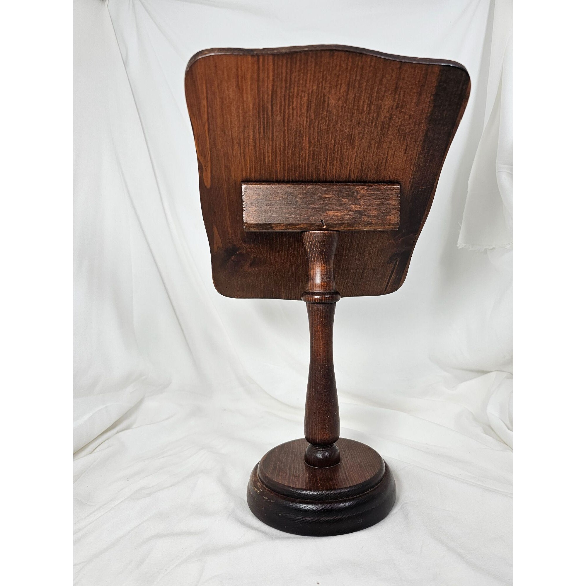 Vintage Wooden Pedestal Recipe Stand - Etsy