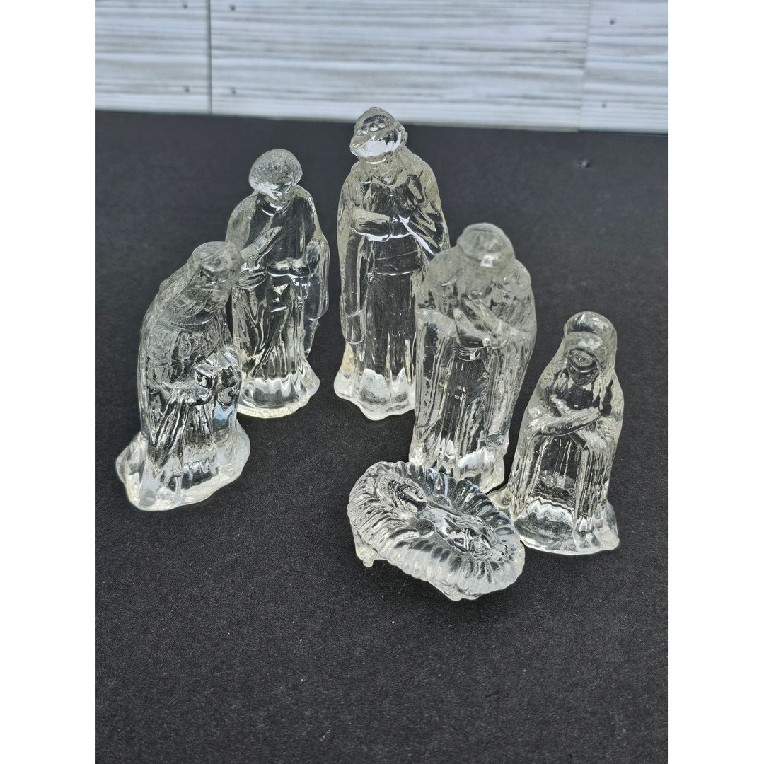 Vintage Iridescent Nativity Set - Etsy