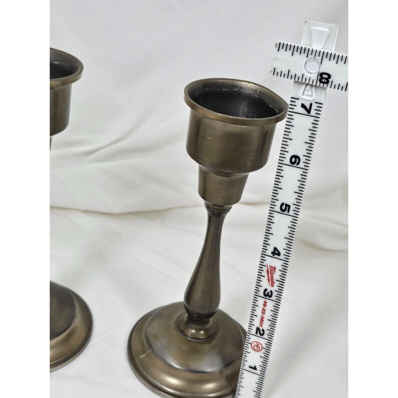 Vintage Pair of Silver Candle Sticks - Etsy